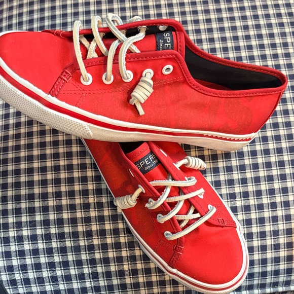 Sperry | Shoes | Sperry Jaws Collaboration Red Canvas Shoes | Poshmark